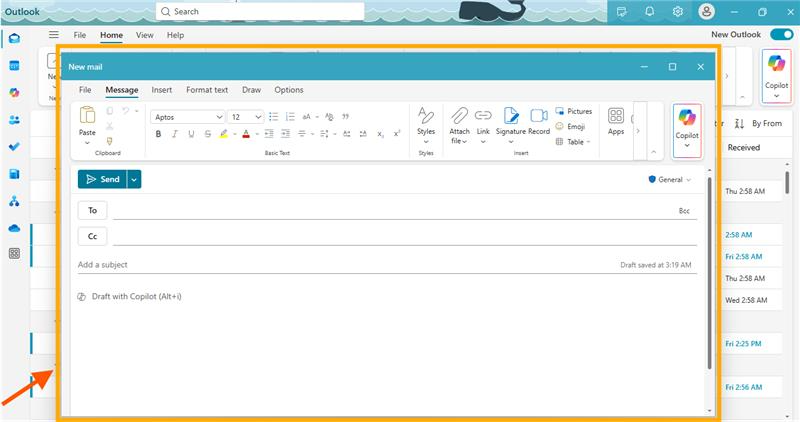 Delete Key Deletes Draft Message Instead of Text - Microsoft Q&A