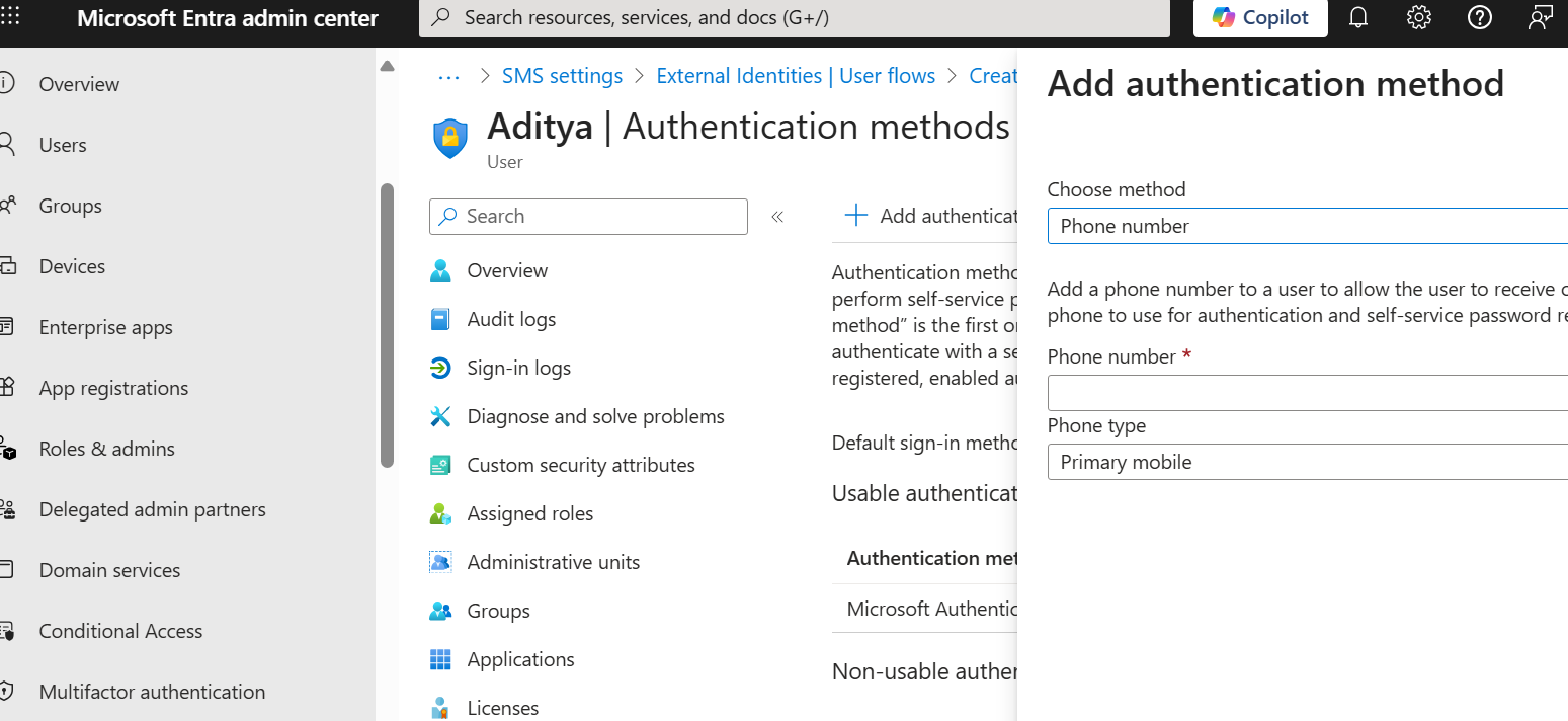 Microsoft Entra External ID: How to implement user sign-up via phone ...
