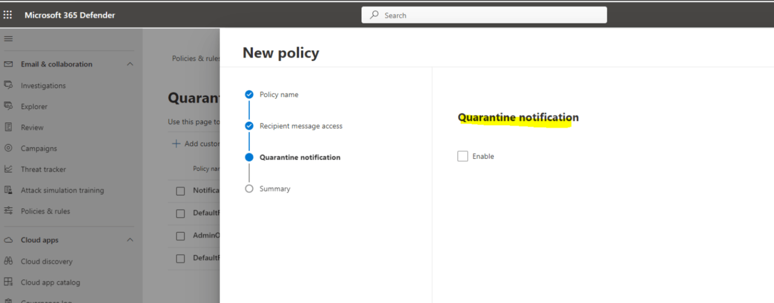 How to turn OFF Quarantine notifications for specific users ...