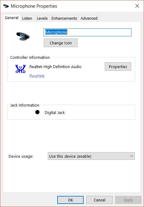 Realtek HD Audio Microphone not using the 3.5 mm audio jack - Microsoft Q&A