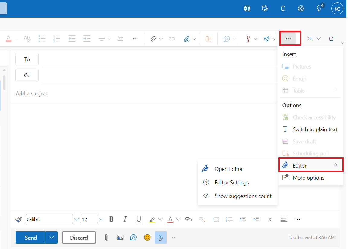No spellcheck in new outlook Editor greyed out - Microsoft Q&A