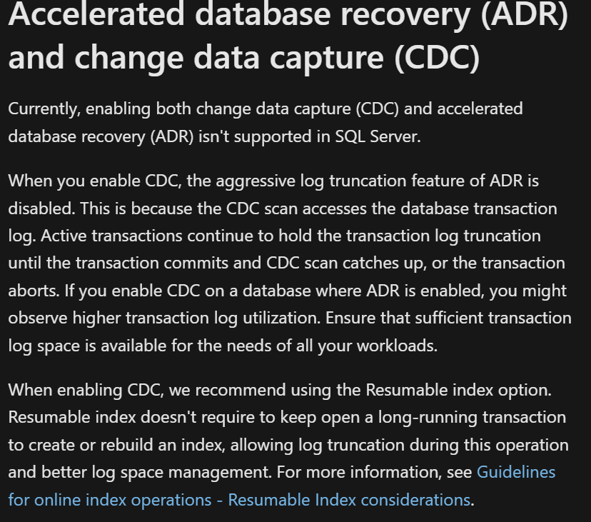 Request For Insights On Enabling Cdc With Adr On Azure Sql Managed Instance Microsoft Qanda 