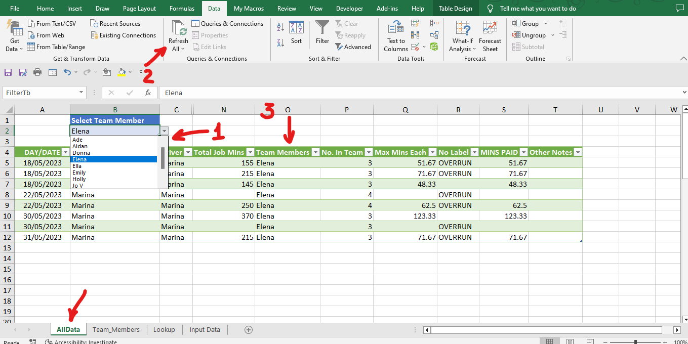 Split Master Timesheet into Separate Sheets for Each Employee (employee ...
