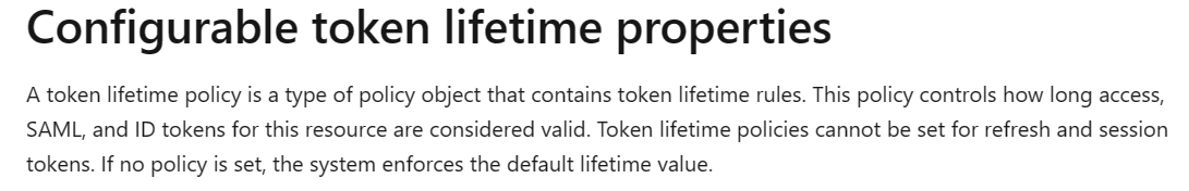 Assigning token lifetime policy to app registration. Microsoft Entra ID. Microsoft Graph ...
