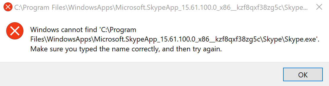 error message [skype.exe] with latest update - Microsoft Q&A