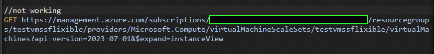 Rest Api Request Returns Badrequest For Vmss Microsoft Qanda 9978