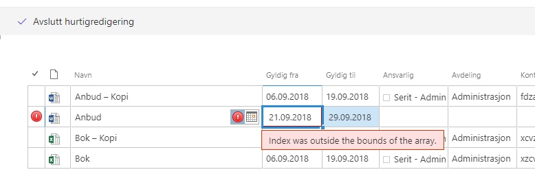Problems with date picker in SharePoint online - Document library ...