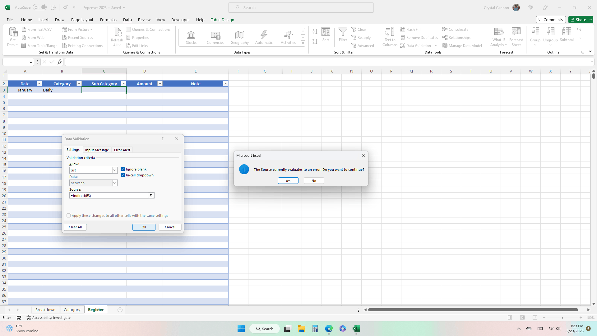 Creating a drop-down list that is dependent on another drop-down list. - Microsoft Q&A