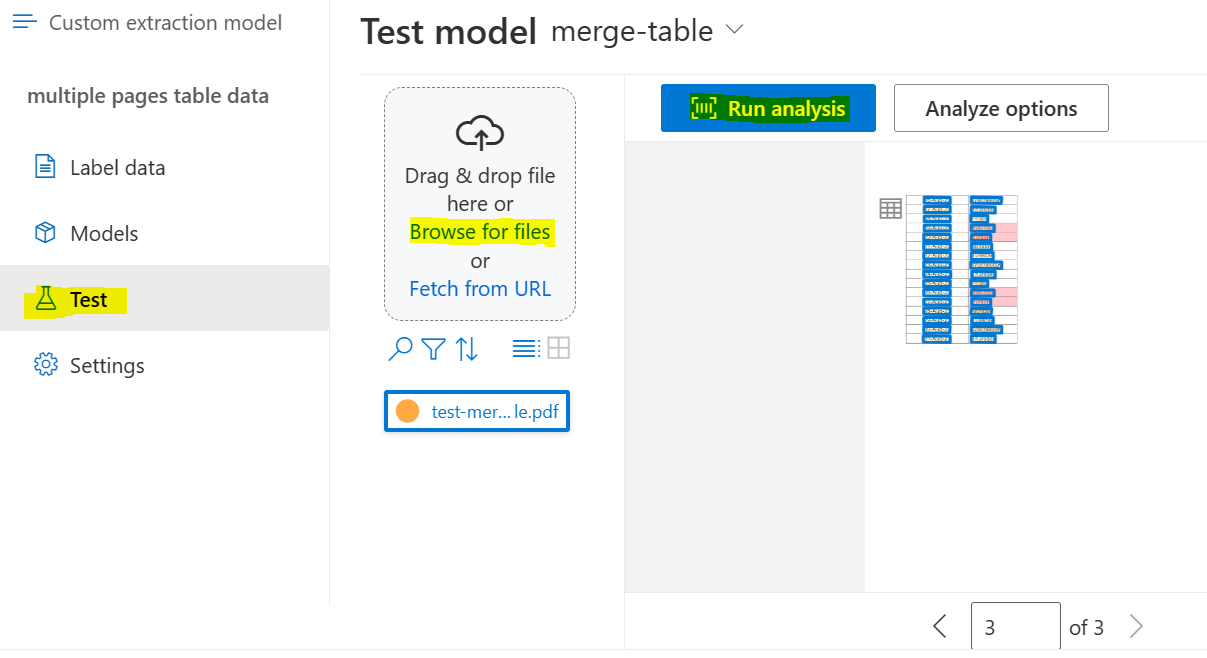 How to read multiple pages table data using Azure AI | Document Intelligence Studio | Custom ...