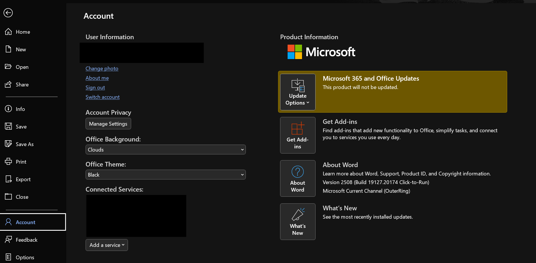 Microsoft office word/excel etc wont accept my login in desktop ...