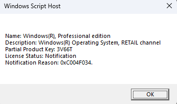 Windows 11 Pro activation error (0x803fa067) - Microsoft Q&A