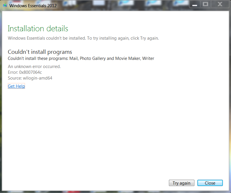 Unable to download Windows Essential - Microsoft Q&A