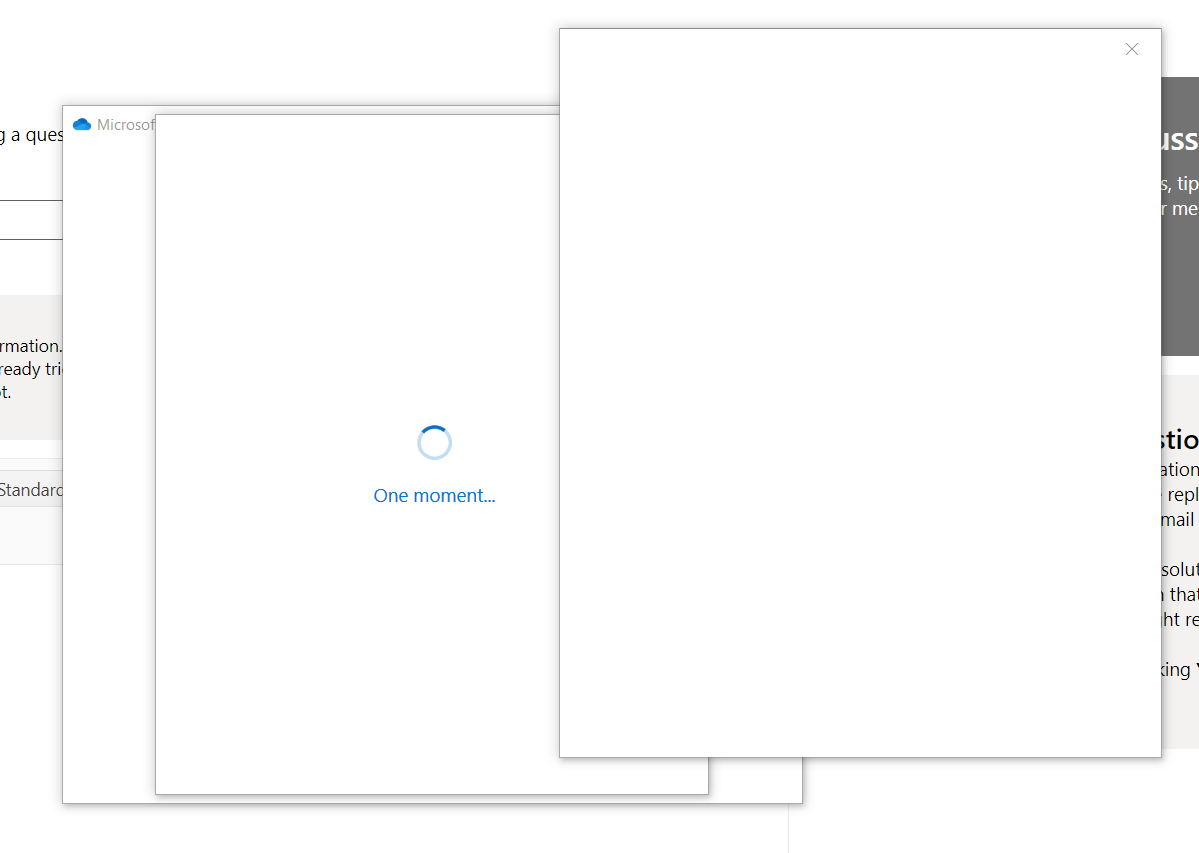 OneDrive stuck on blank screen for days, won't sign in - Microsoft Q&A