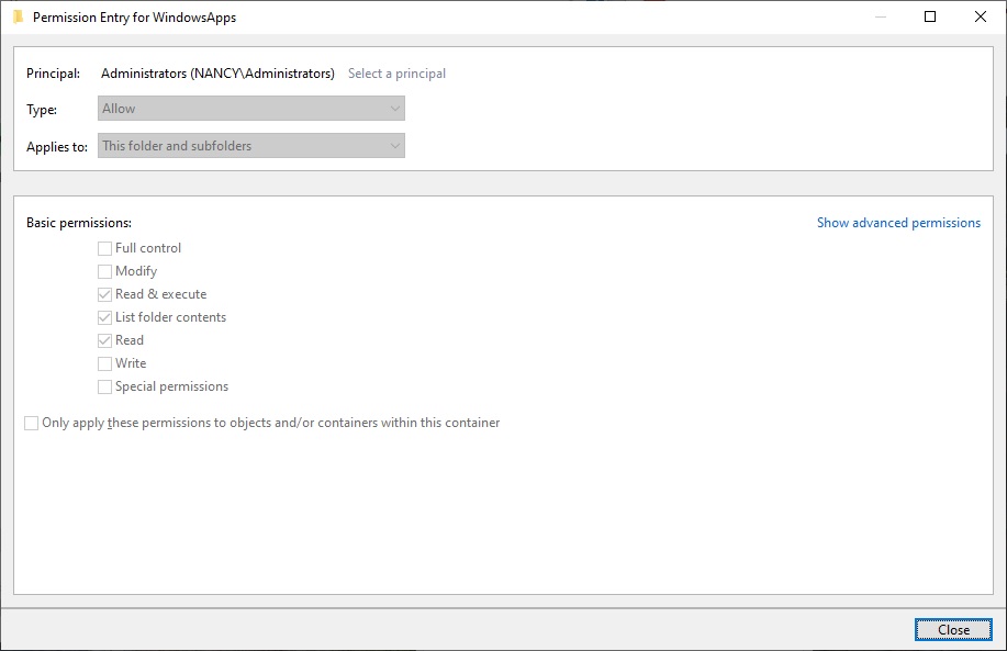 Windows cannot access the specified device,path, or file. You may not ...