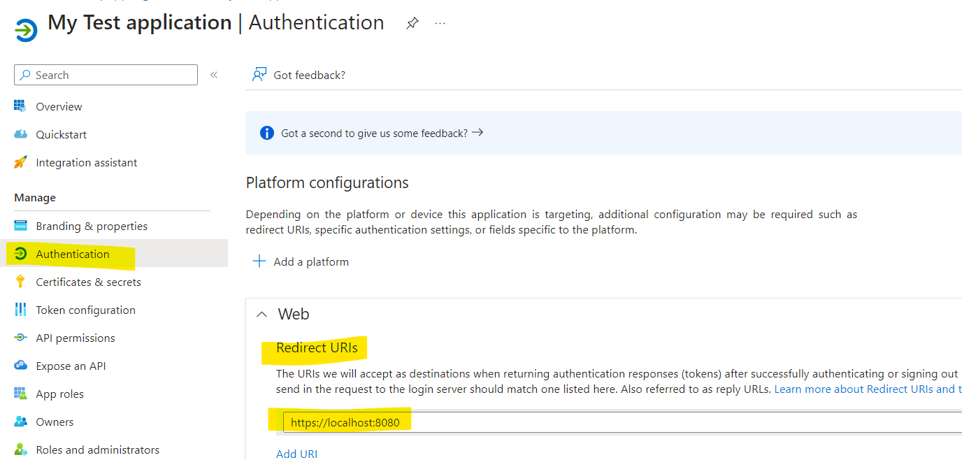 The reply URL specified in the request does not match the reply URLs configured for the ...