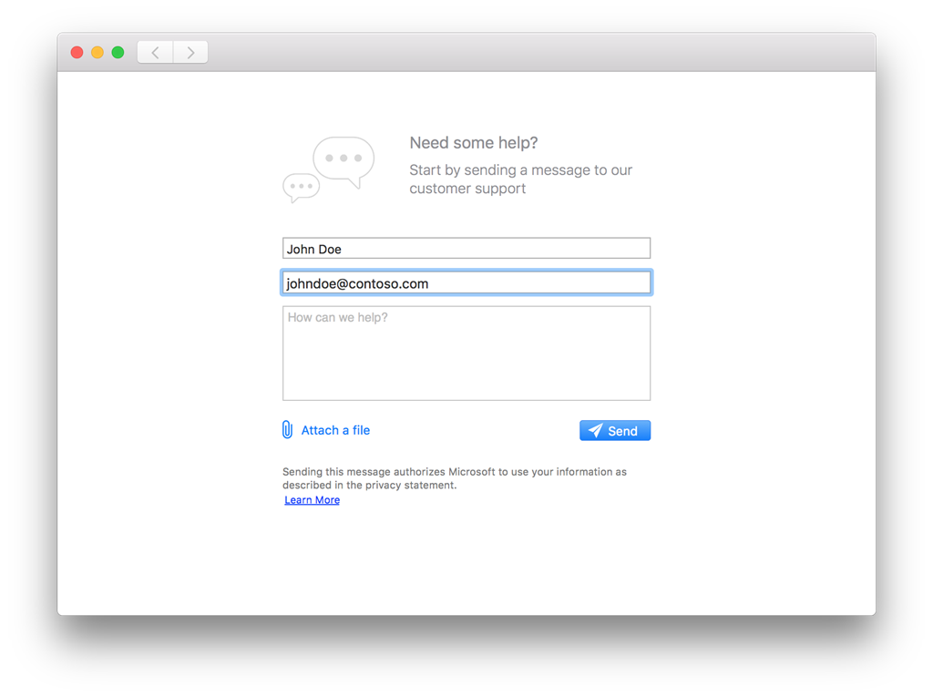 New Contact Support feature in Outlook 2016 for Mac - Microsoft Q&A