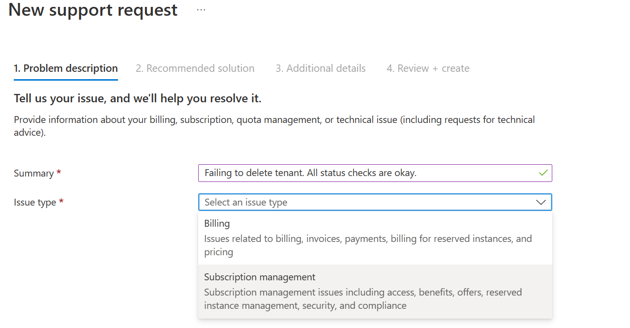 How to delete an Azure Tenant with all status checks complete ...