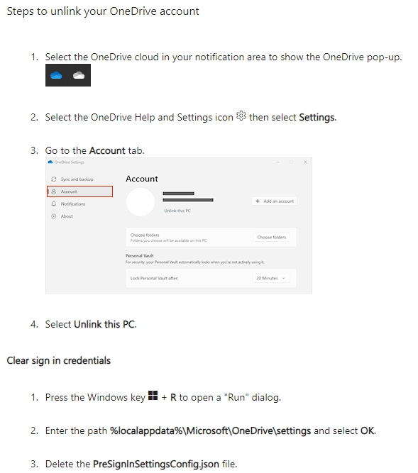 How to delete account on one drive that uses email address that is ...