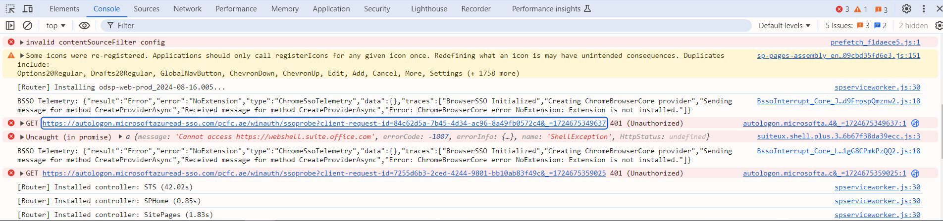 Browser Console Errors SharePoint Online - Microsoft Q&A Browser Console Errors SharePoint Online - Microsoft Q&A