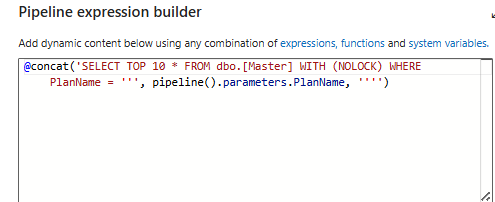 Unclosed quotation mark after the character string ERROR on Copy Activity ADF - Microsoft Q&A