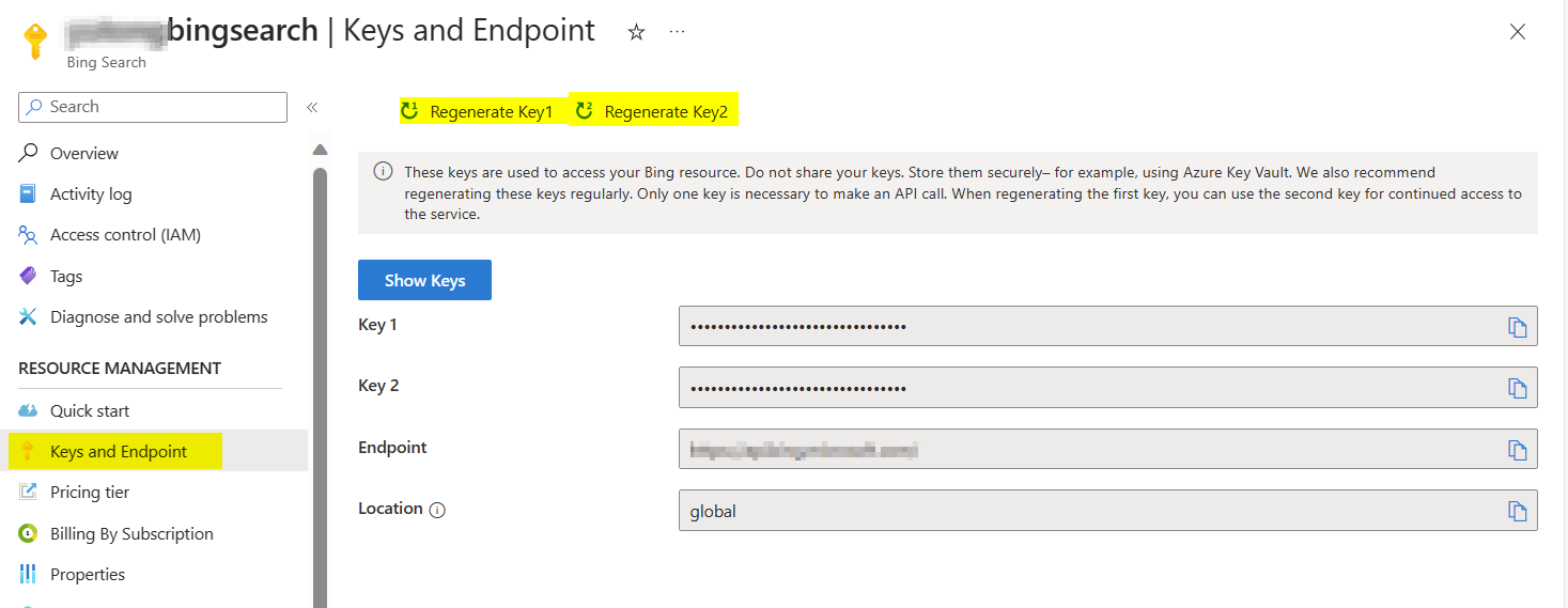 我使用bing servie v7 API在第三方软件中爬取数据，显示401，并说subscription key invalid，怎么解决这个问题？ - Microsoft Q&A
