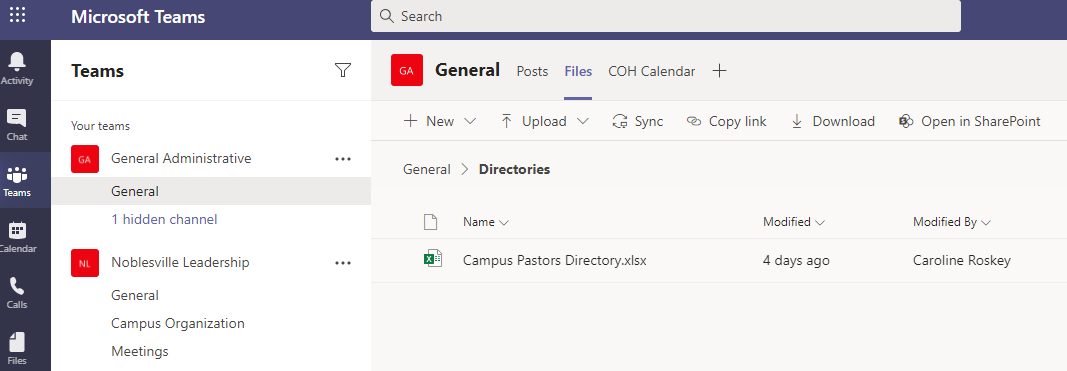 Files from Teams not showing up in SharePoint - Microsoft Q&A