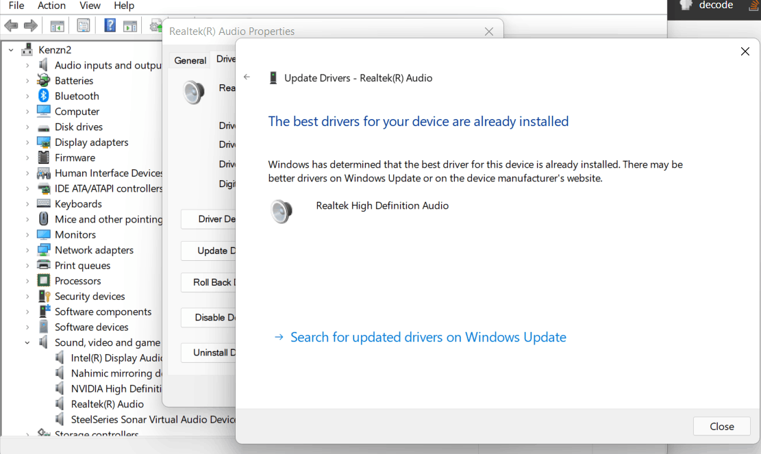 realtek(R) audio - microphone not working - Microsoft Q&A