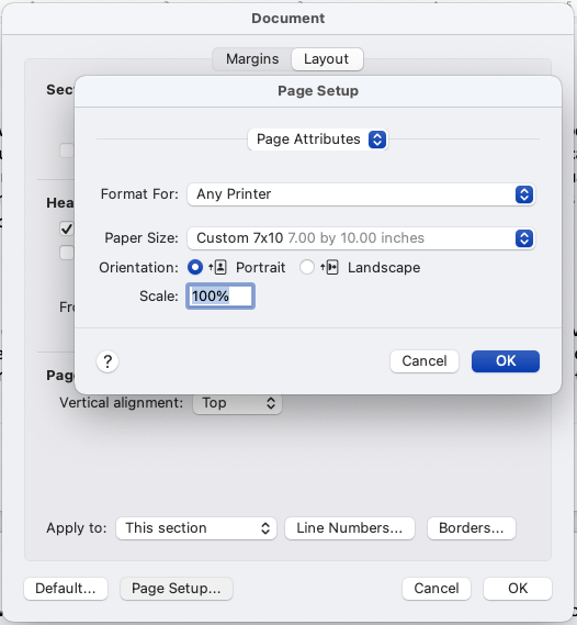 How to set a custom page size in Word for Mac - Microsoft Q&A