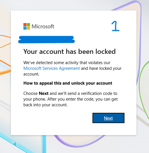 My Microsoft Account (...@outlook.com) is Locked and My Country Code Is ...