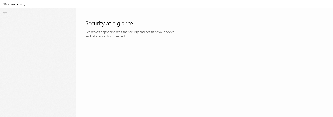 Security at a Glance Windows 10 - Microsoft Q&A