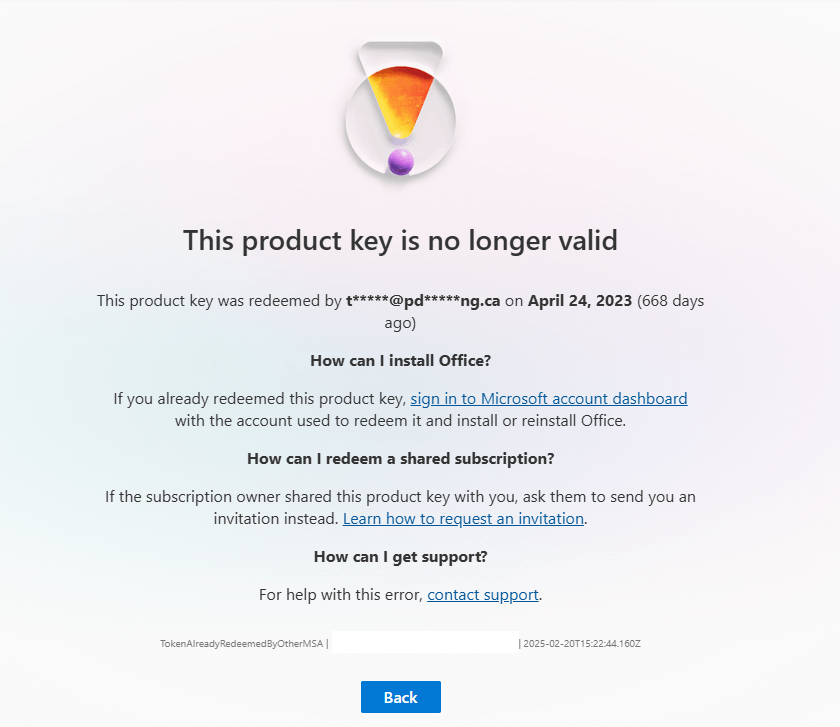Microsoft Project Key - Microsoft Q&A