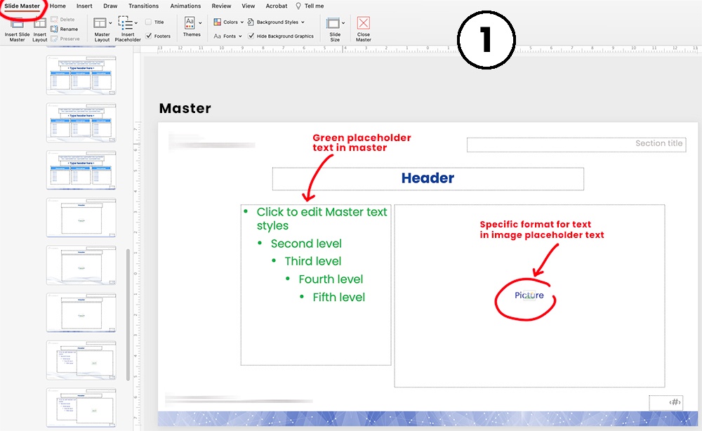 Mismatch between PPT Master Placeholder fonts & available Slide fonts ...