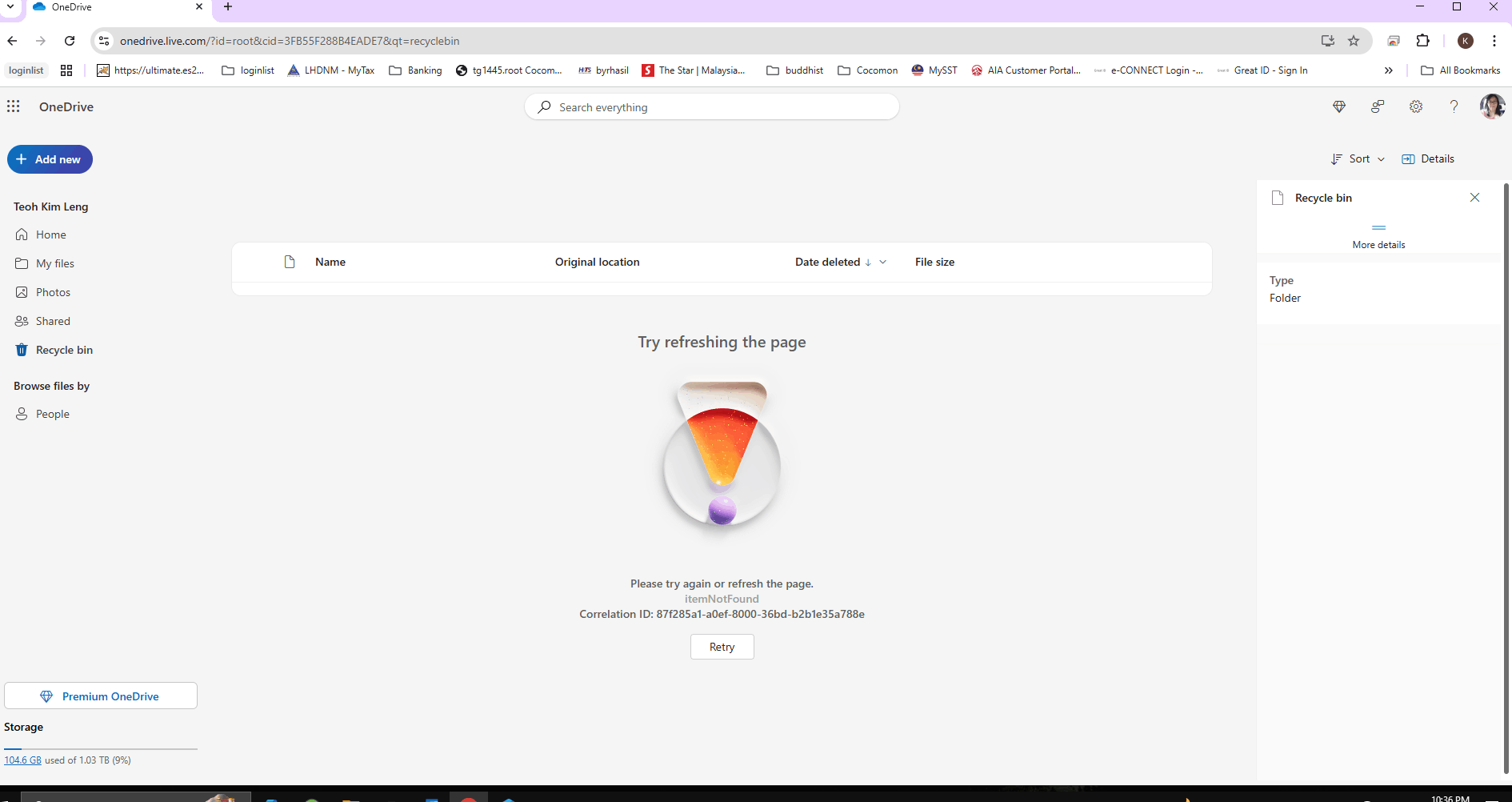 cannot log in onedrive - Microsoft Q&A