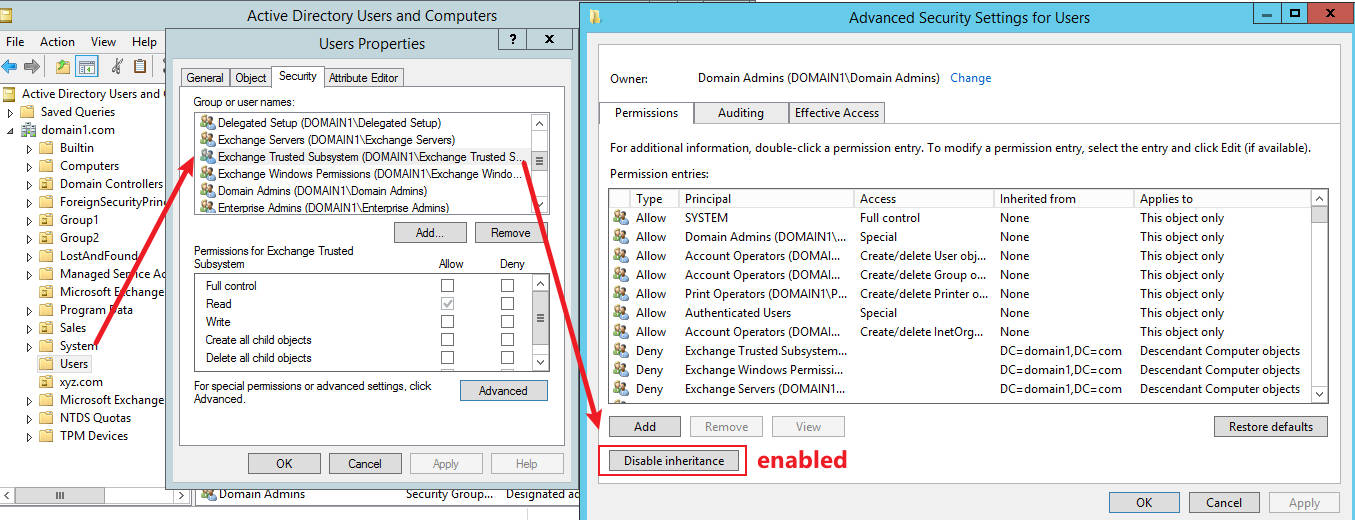Permission error when creating user, resource and shared mailbox via Exchange Admin Center ...