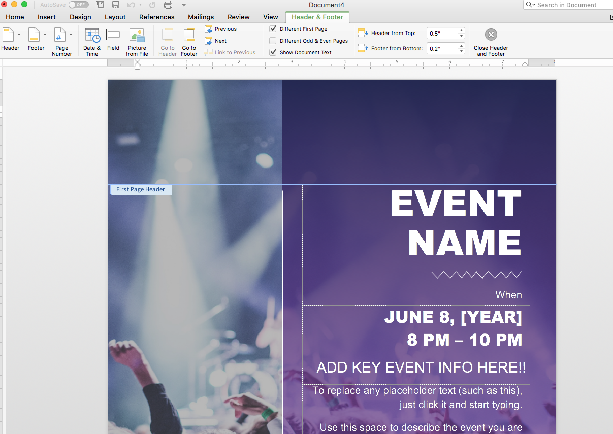 Modifying Word flyer templates - Microsoft Q&A