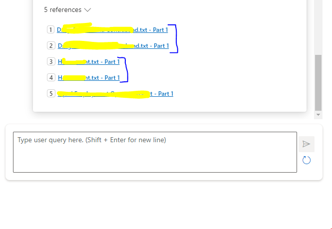 Azure OpenAI Chat with own data - References Parts have same name ...