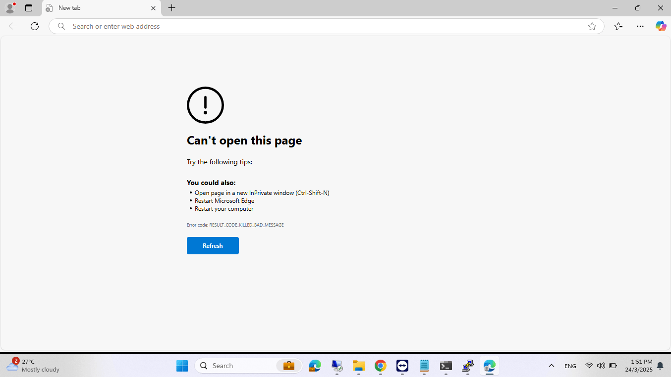 Microsoft Edge Issue - Microsoft Q&A