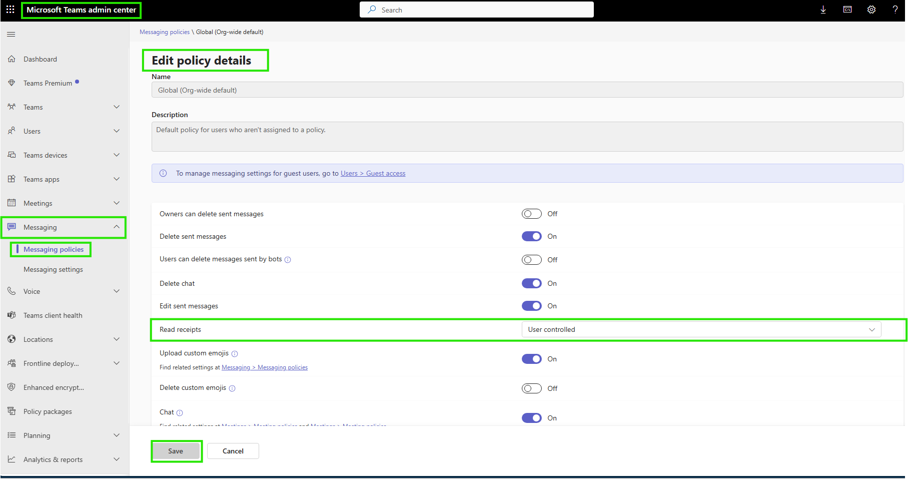 Chats and channel read receipts - Microsoft Q&A