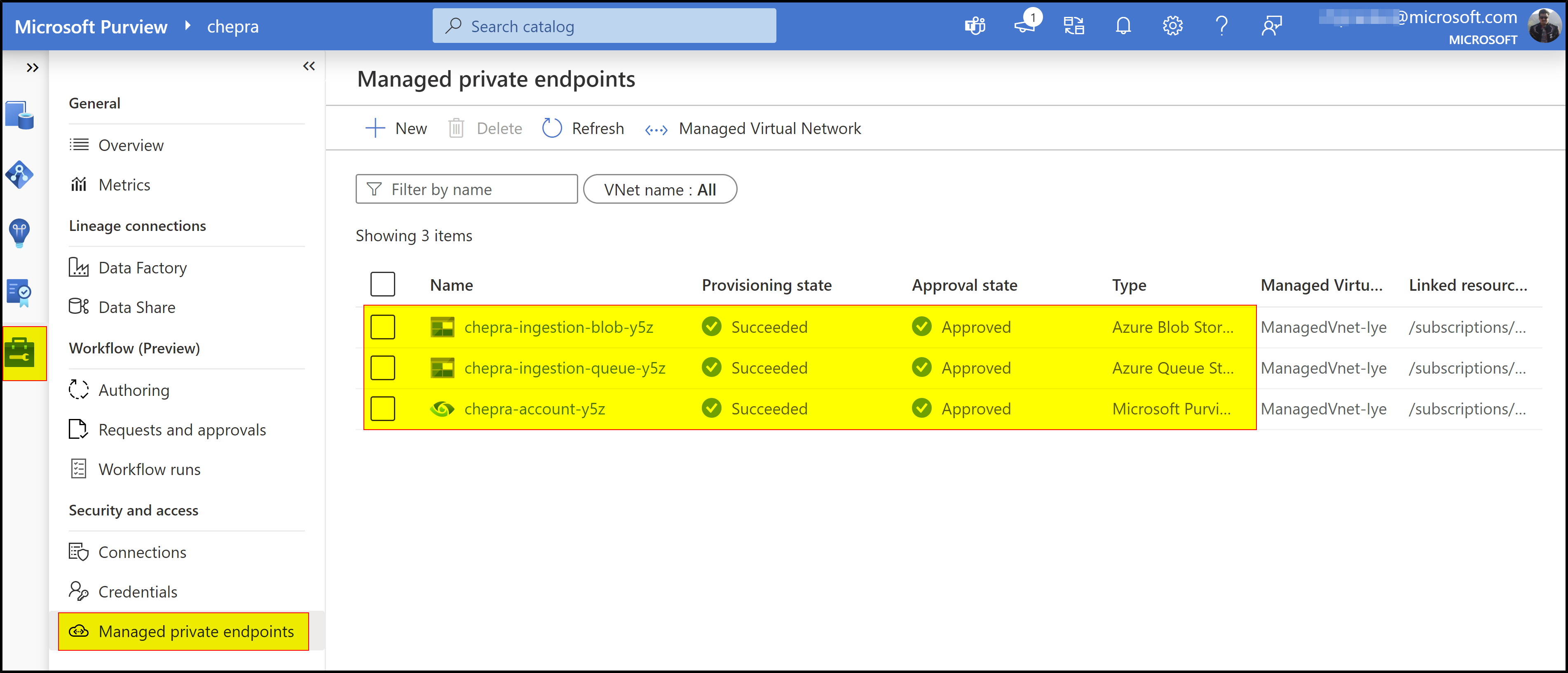 When Purview is created how to access Microsoft Purview ingestion storage? - Microsoft Q&A