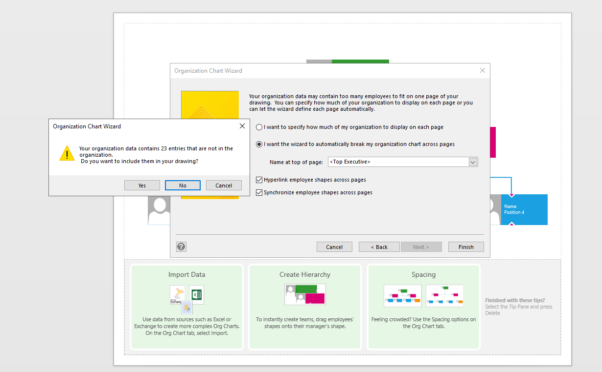 Visio Org Chart Wizard Error Message Microsoft Qanda