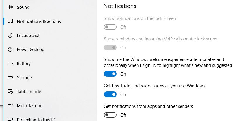 Calendar notification showing on Windows 10 lock screen, even though ...
