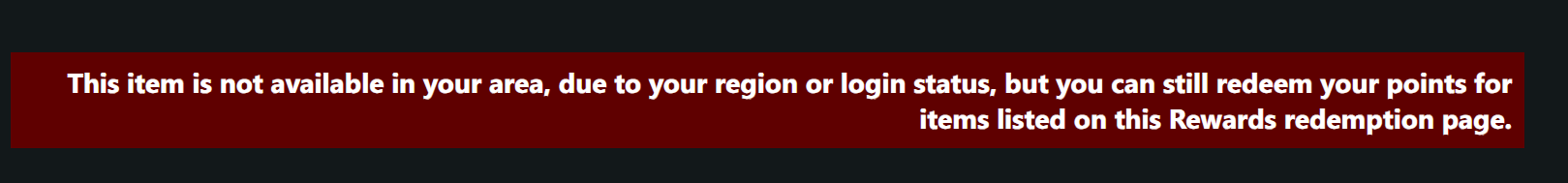 How to fix MS rewards error: This item isn't available, either due to ...