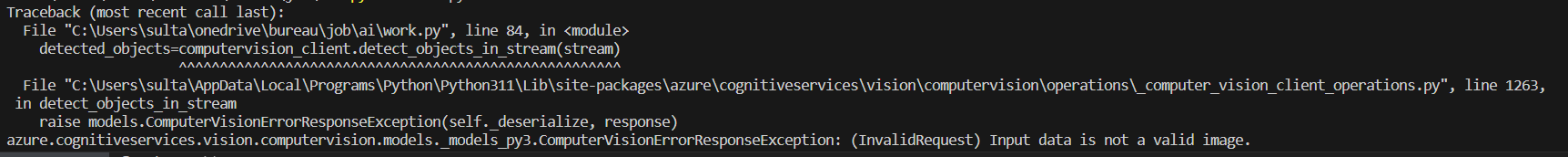 Azure Computer Vision Detectobjects Image Url Is Not Accessible Microsoft Qanda