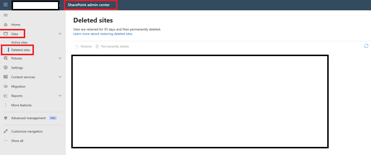 undo a deleted sharepoint - Microsoft Q&A