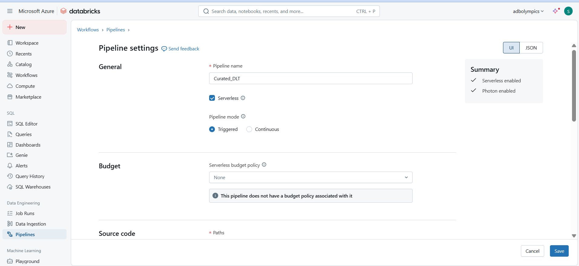 Not able to create a DLT Pipeline in Azure Databricks to move the data ... Not able to create a DLT Pipeline in Azure Databricks to move the data ...