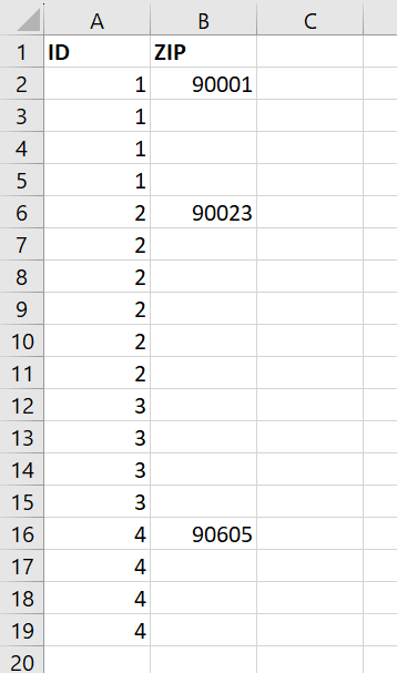 How to automatically fill cells in a column with data already in it ...