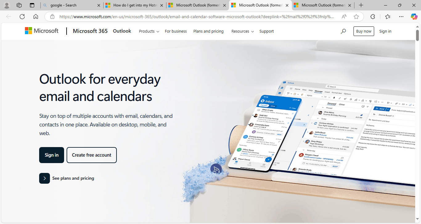 How do I get into my Hotmail/Outlook e-mail page? - Microsoft Q&A