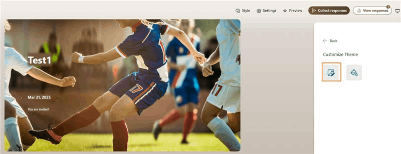 Microsoft Forms: How to change questionnaire image independently of ...