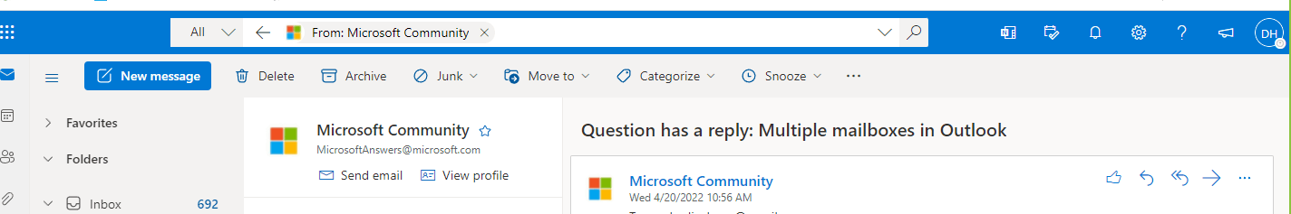 Multiple mailboxes in Outlook - Microsoft Q&A