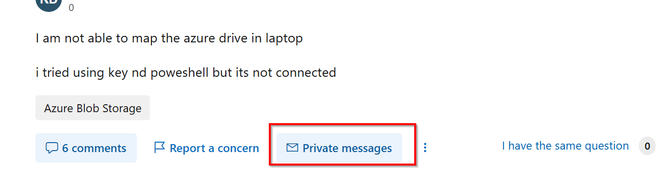 I am not able to map my azure drive in laptop - Microsoft Q&A